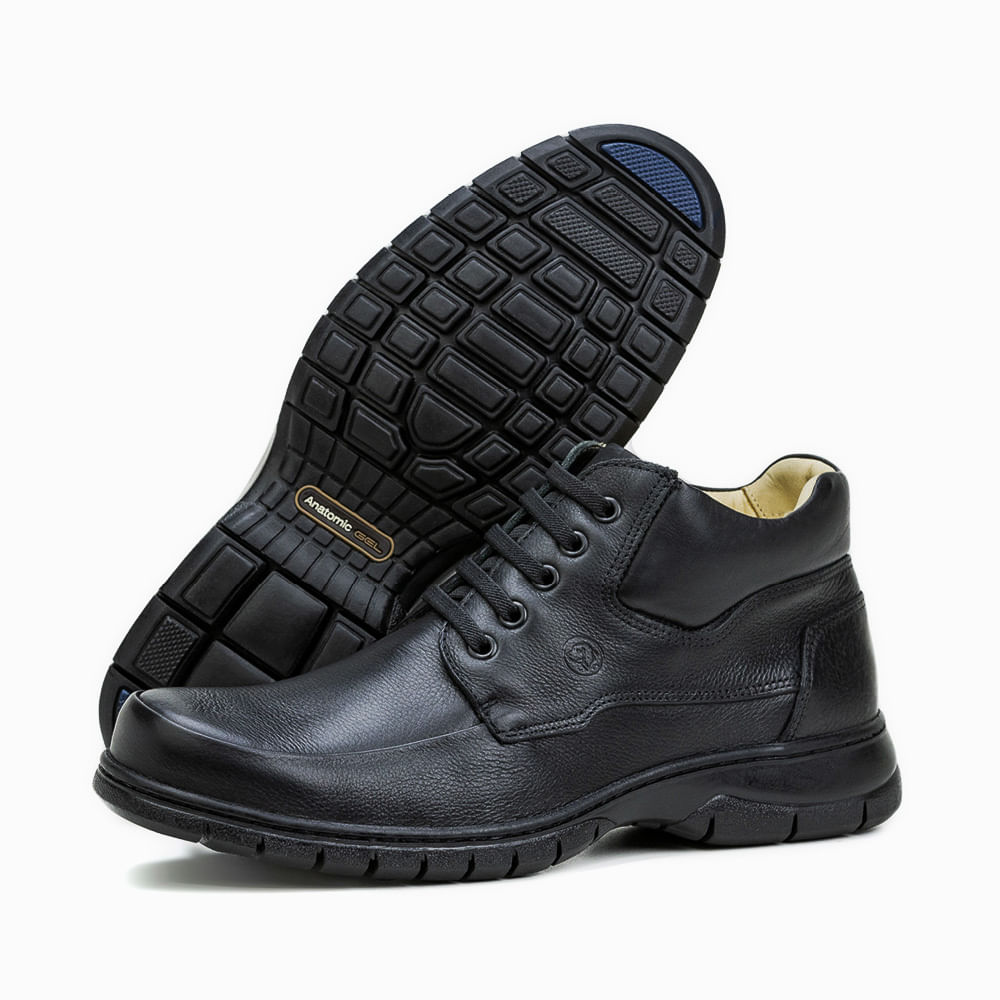 Bota Anatomic Gel 7975 Floater Preto - Anatomic Gel